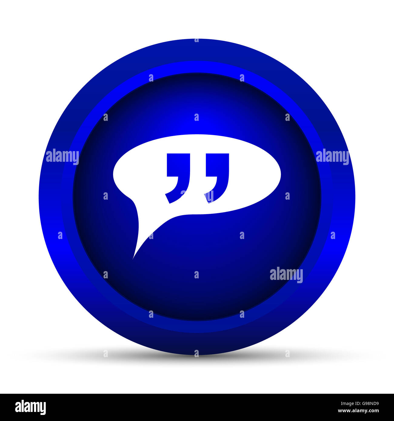 Double quotes icon internet Cut Out Stock Images & Pictures - Alamy