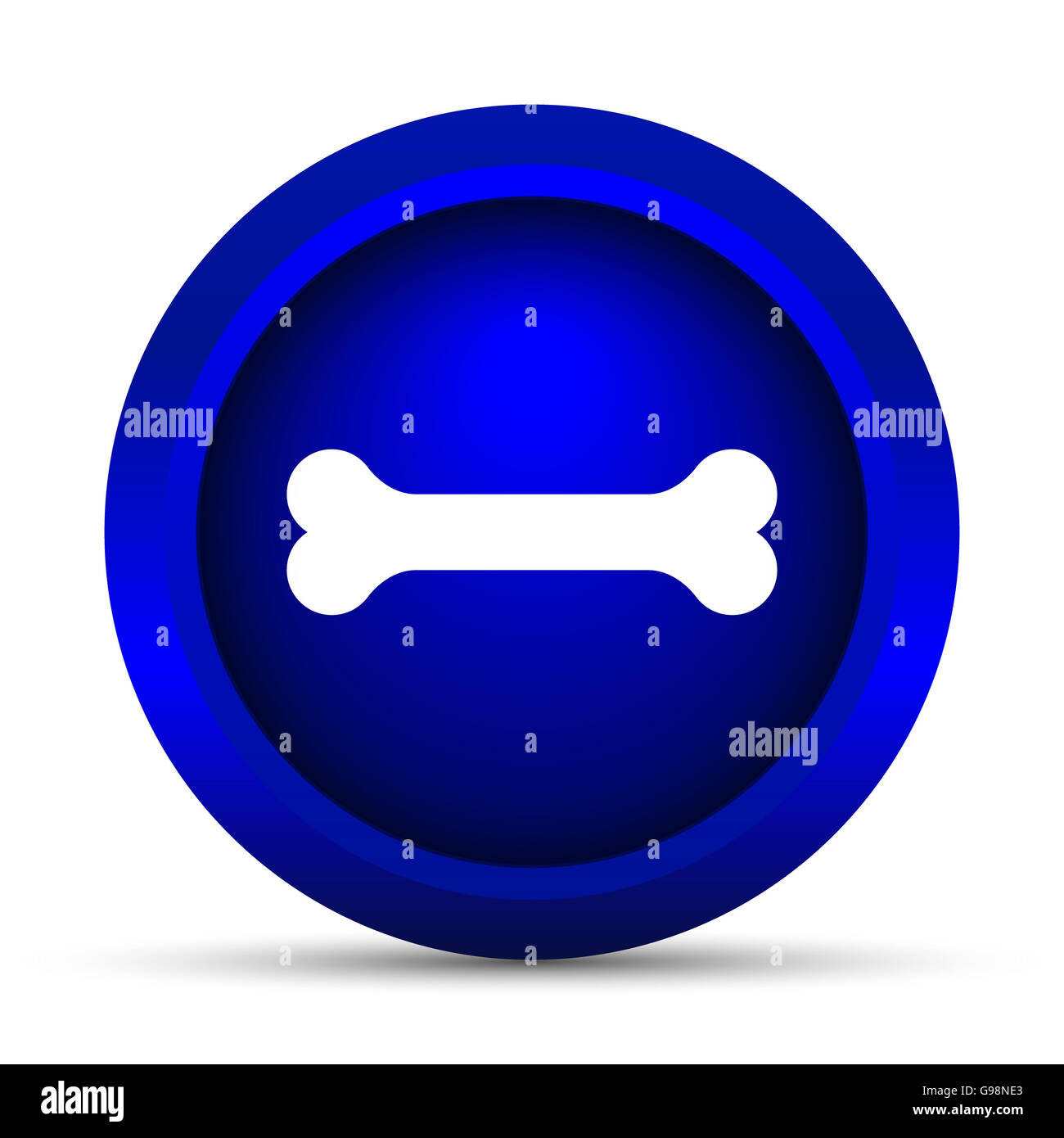 Bone icon. Internet button on white background Stock Photo - Alamy