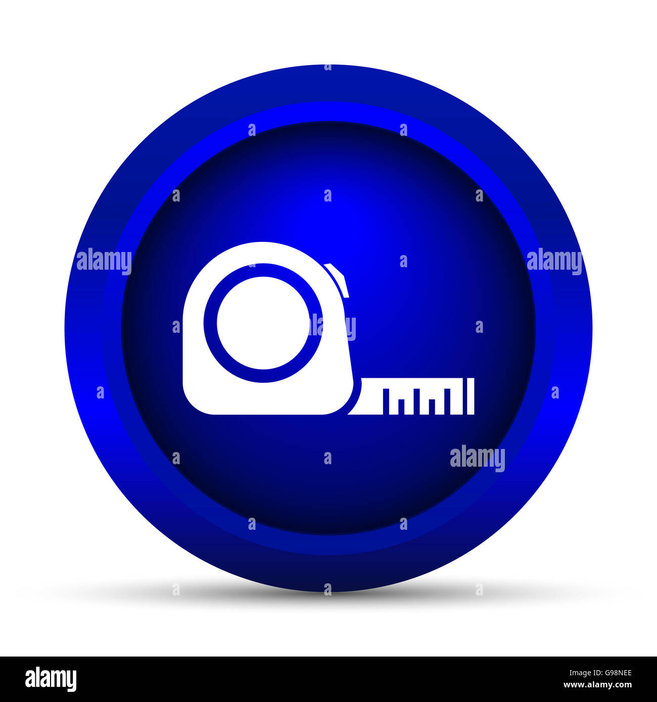 Tape measure icon. Internet button on white background Stock Photo - Alamy