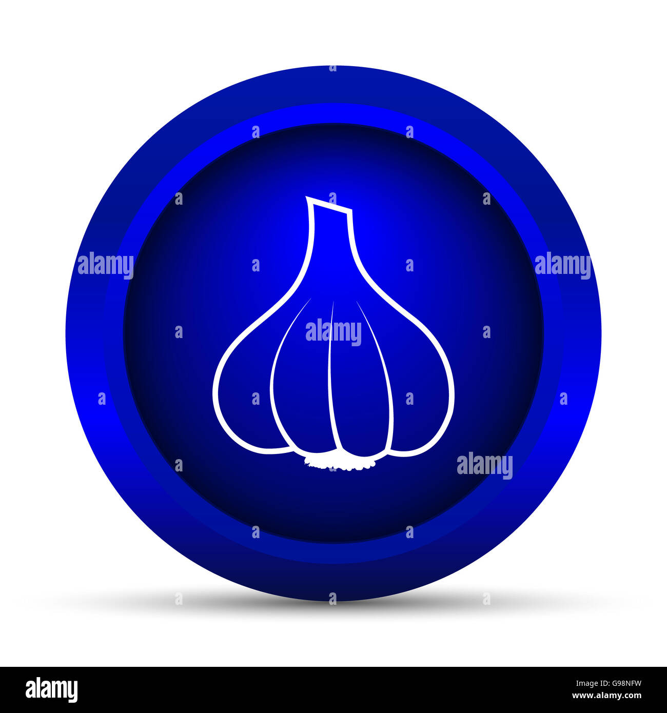 Garlic icon. Internet button on white background Stock Photo - Alamy