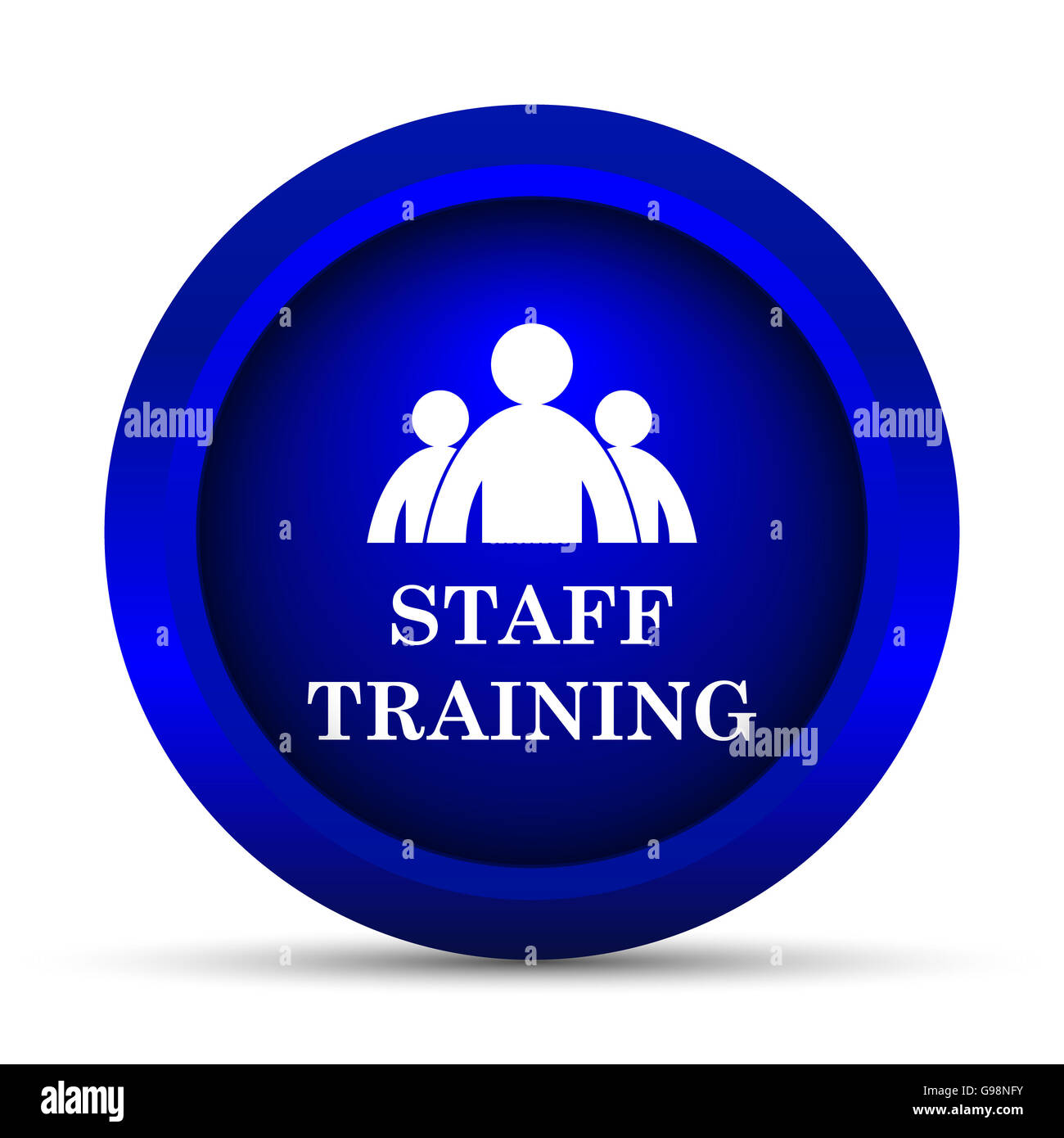 Staff training icon. Internet button on white background Stock Photo ...