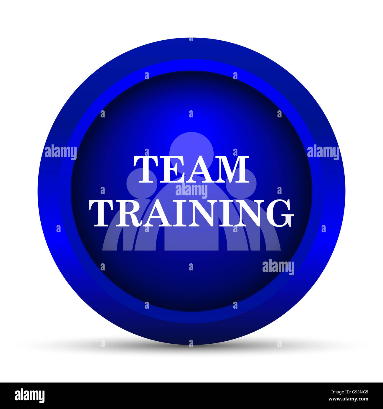 Team training icon. Internet button on white background Stock Photo - Alamy