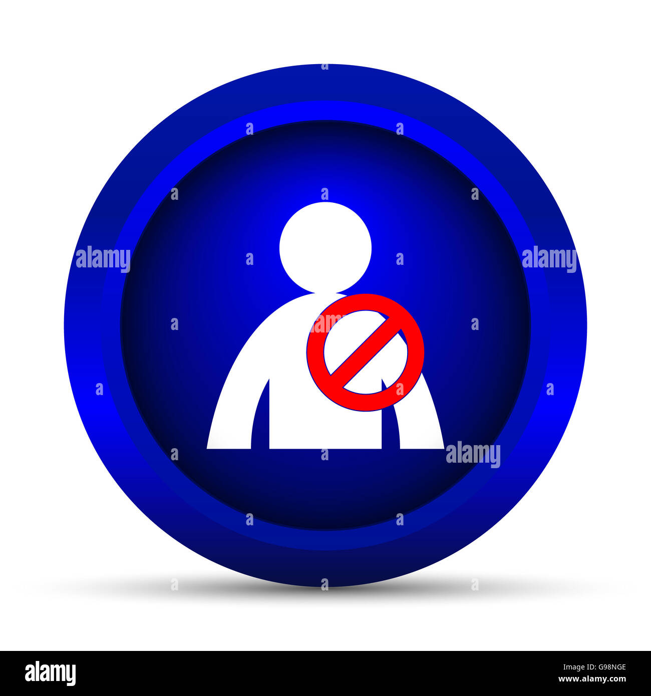 User offline icon. Internet button on white background Stock Photo - Alamy