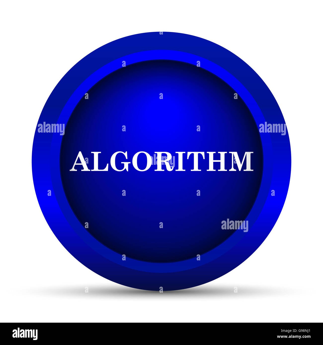 Algorithm icon. Internet button on white background Stock Photo - Alamy