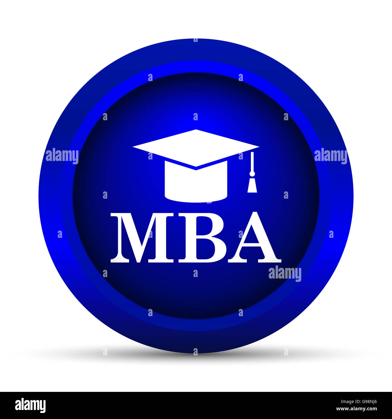 MBA icon. Internet button on white background Stock Photo - Alamy