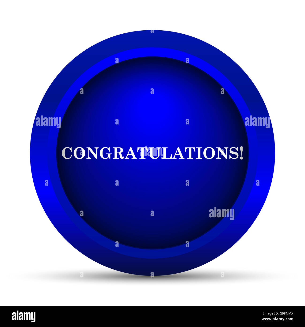 Congratulations icon. Internet button on white background Stock Photo ...