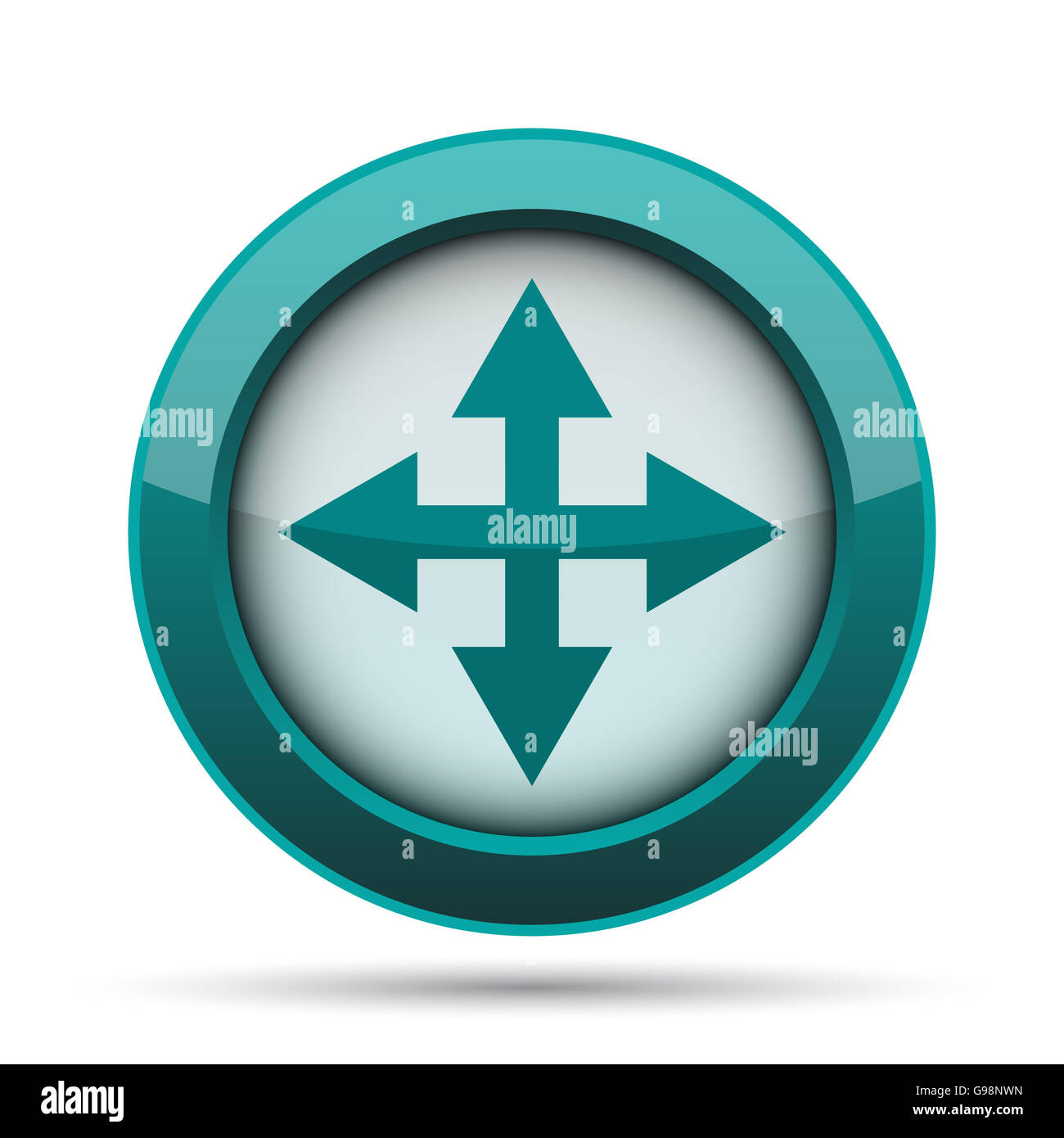 Full screen icon. Internet button on white background Stock Photo - Alamy