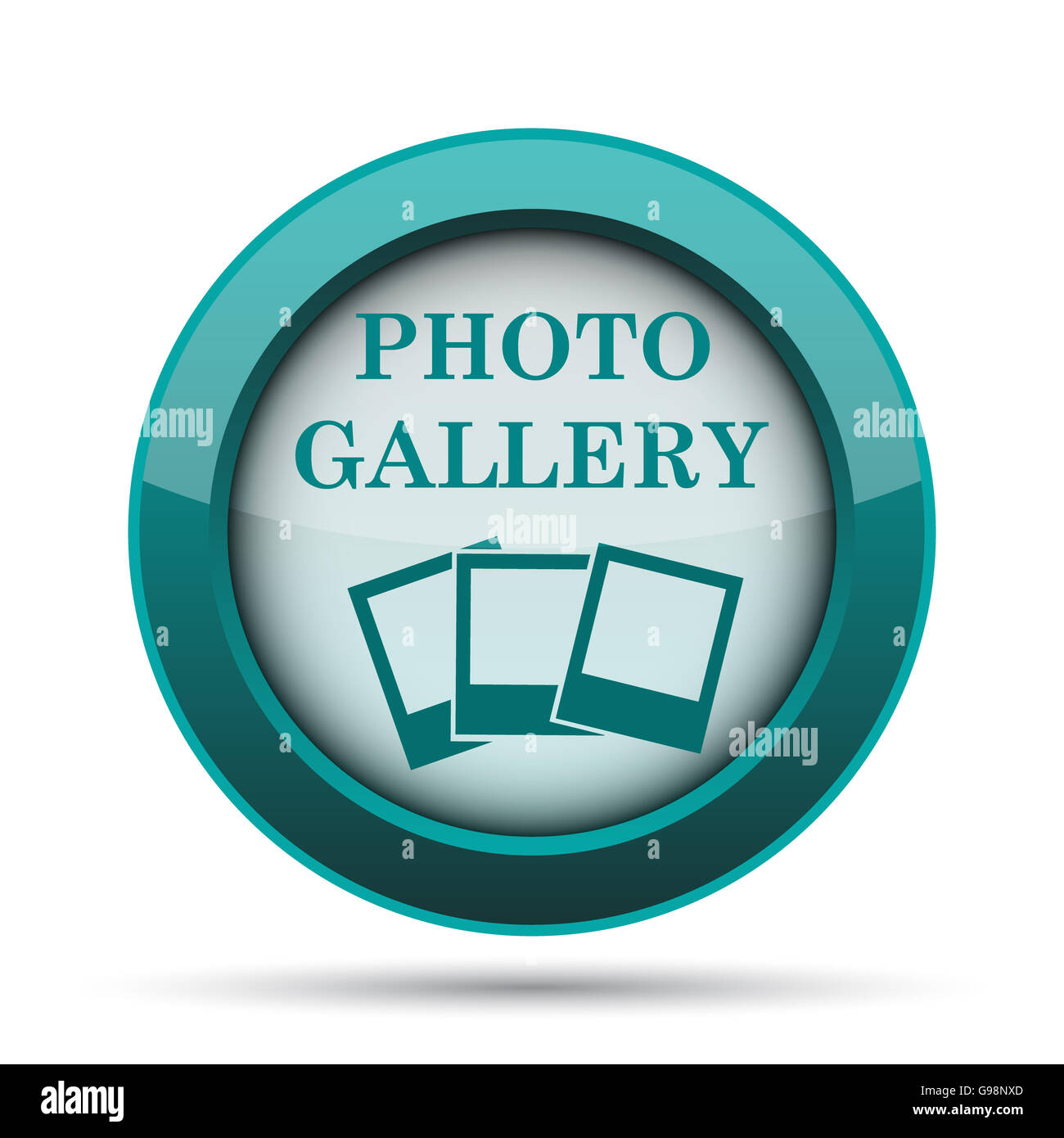 Photo gallery icon. Internet button on white background Stock Photo - Alamy