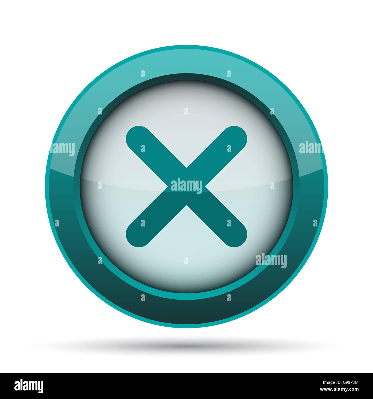 X close icon. Internet button on white background Stock Photo - Alamy
