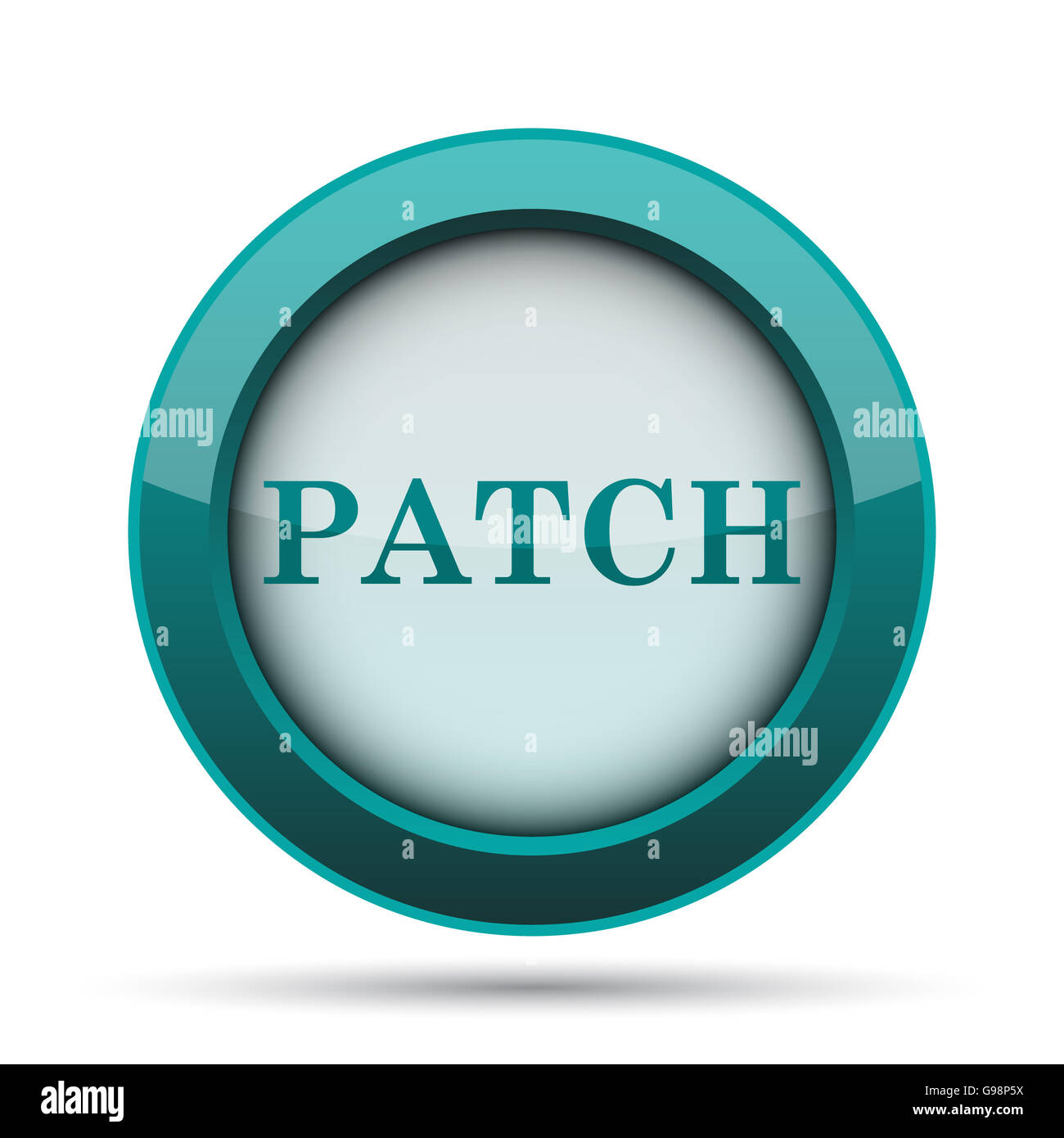 Patch icon. Internet button on white background Stock Photo - Alamy