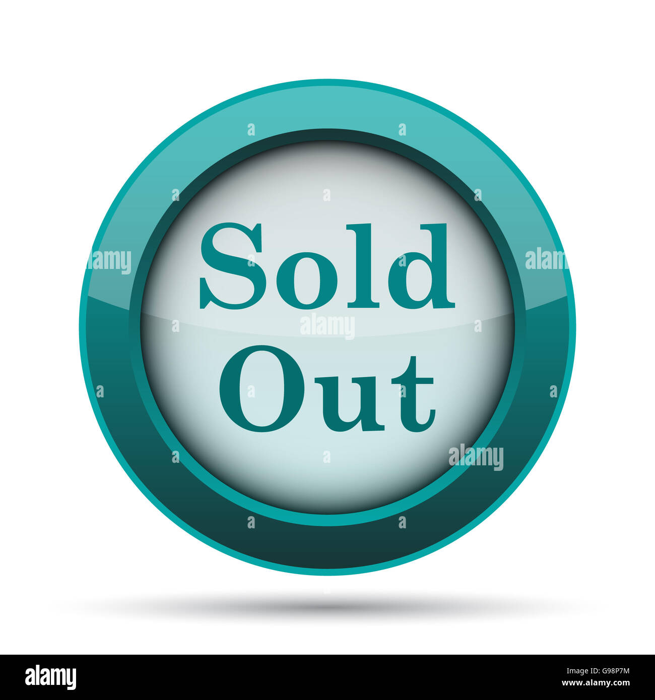 Sold out icon. Internet button on white background Stock Photo - Alamy