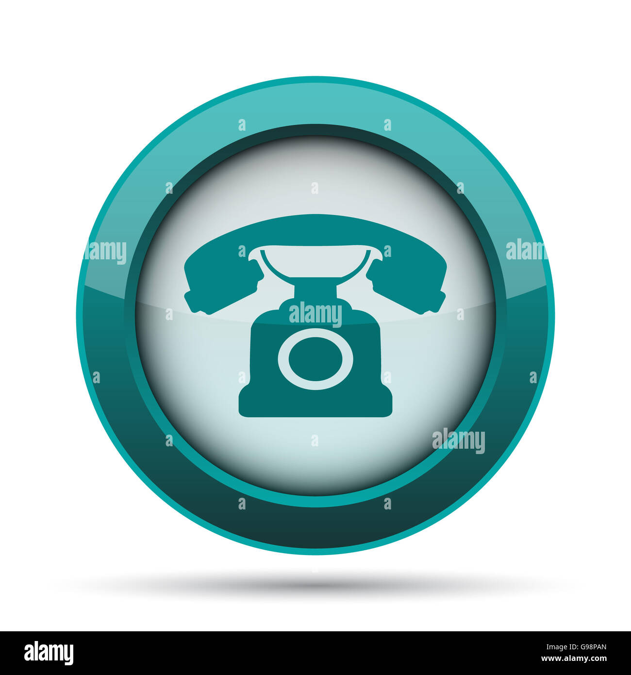 Phone icon. Internet button on white background Stock Photo - Alamy