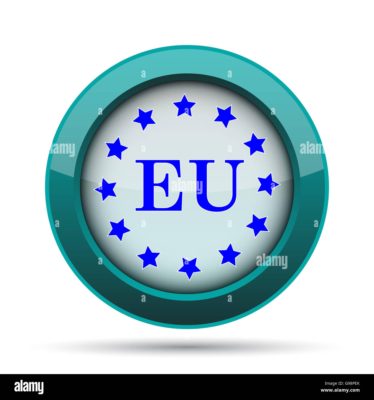 European union icon. Internet button on white background Stock Photo ...