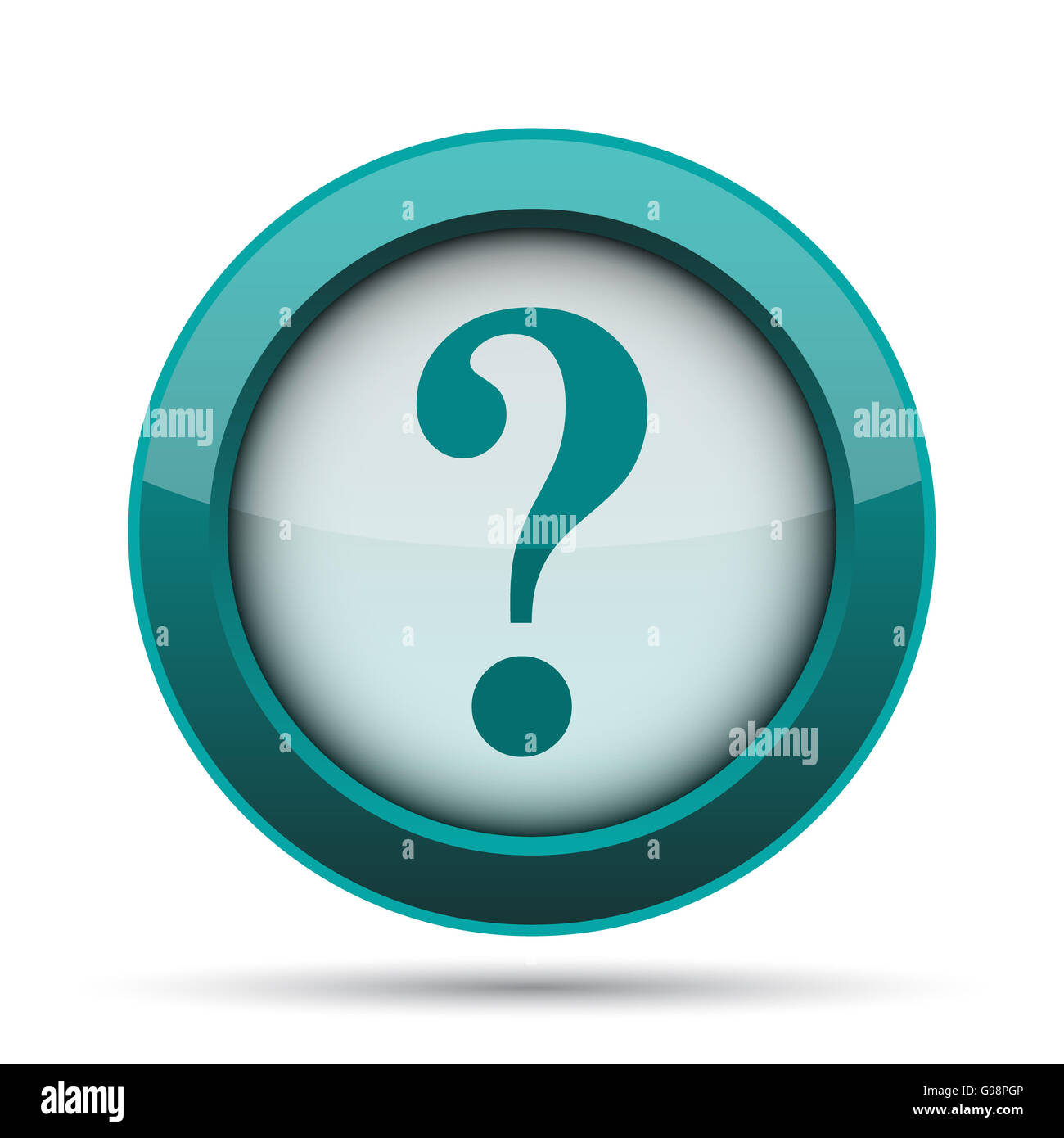 Question mark icon. Internet button on white background Stock Photo - Alamy