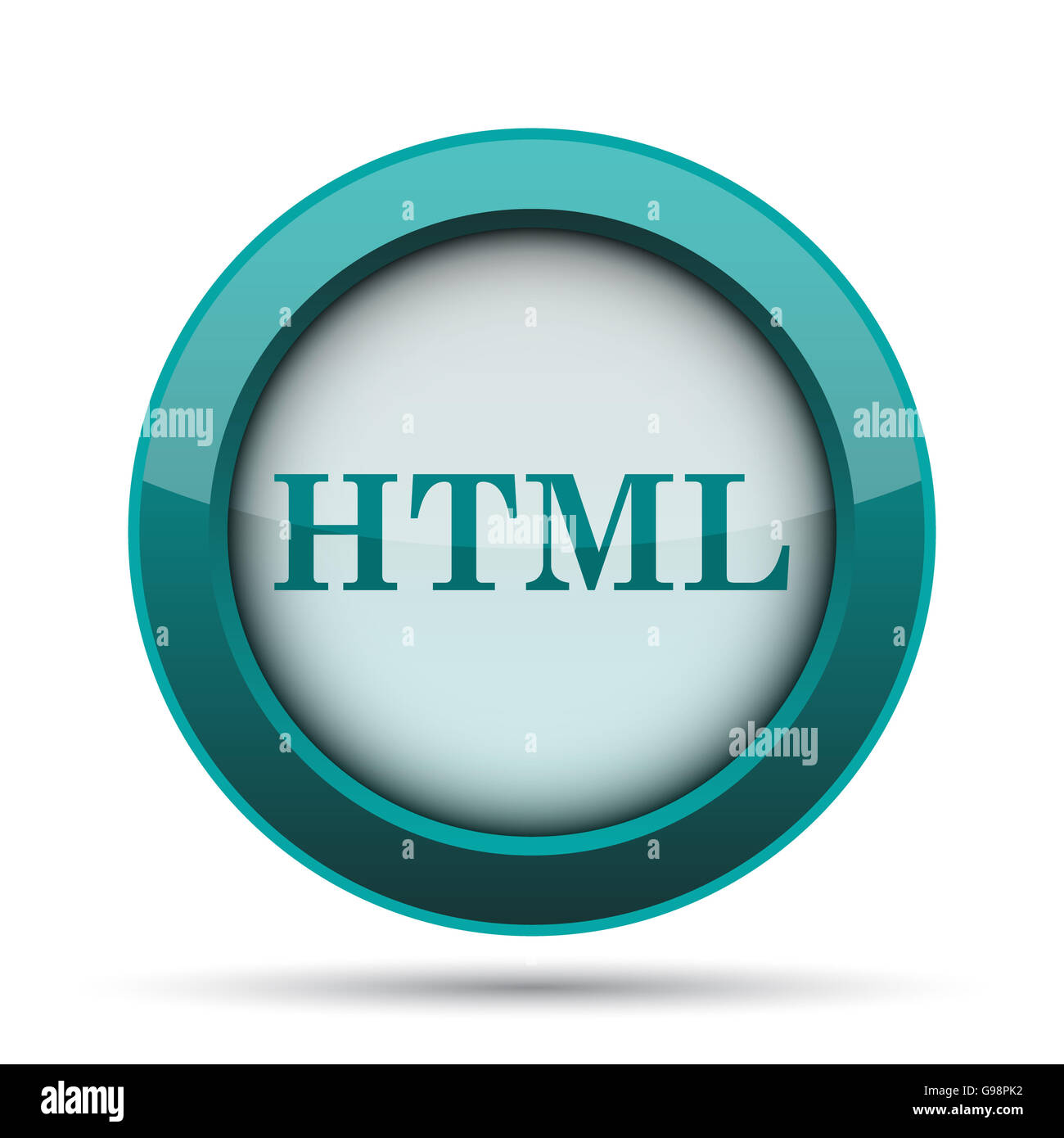 HTML icon. Internet button on white background Stock Photo - Alamy
