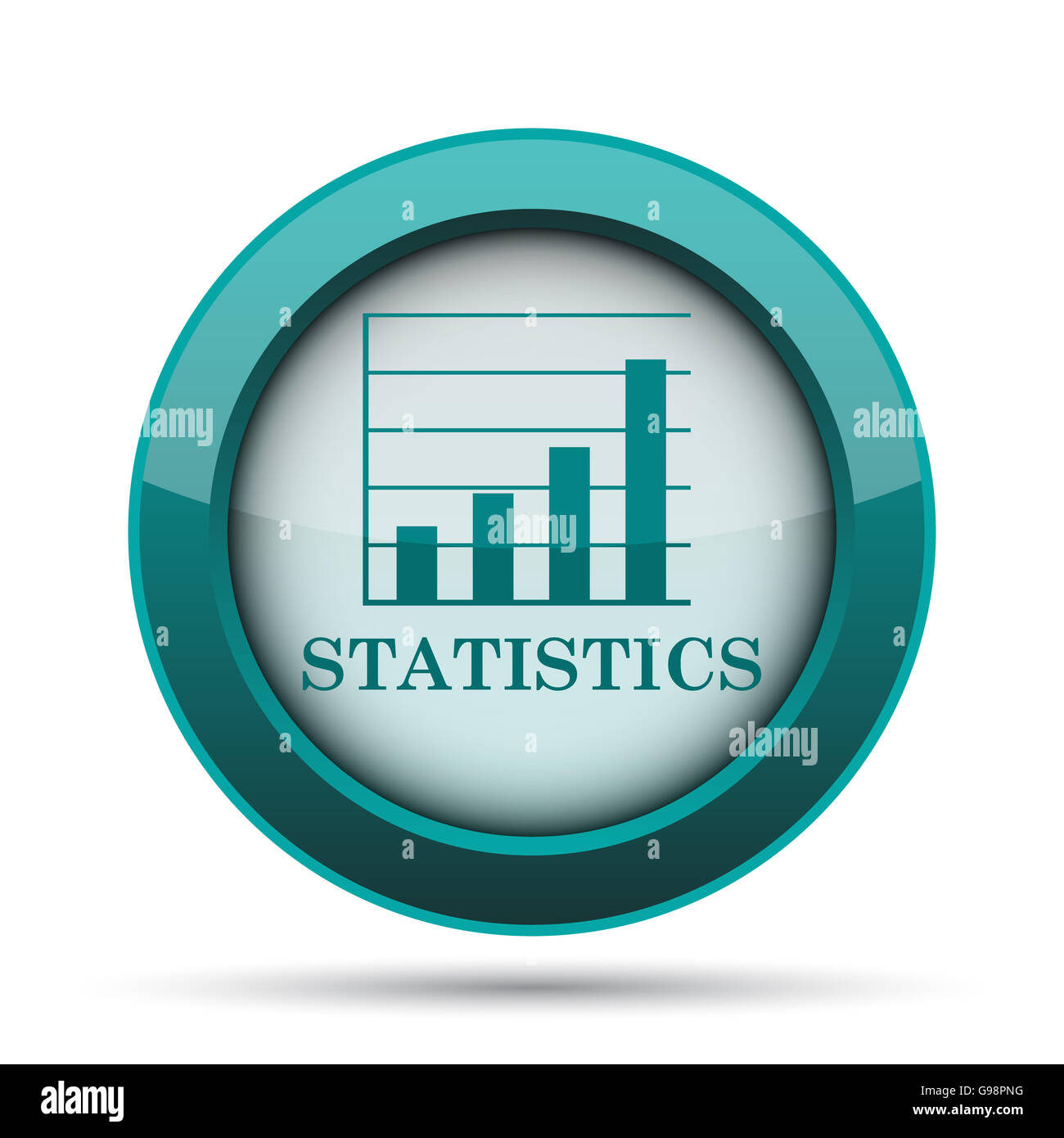 Statistics icon. Internet button on white background Stock Photo - Alamy