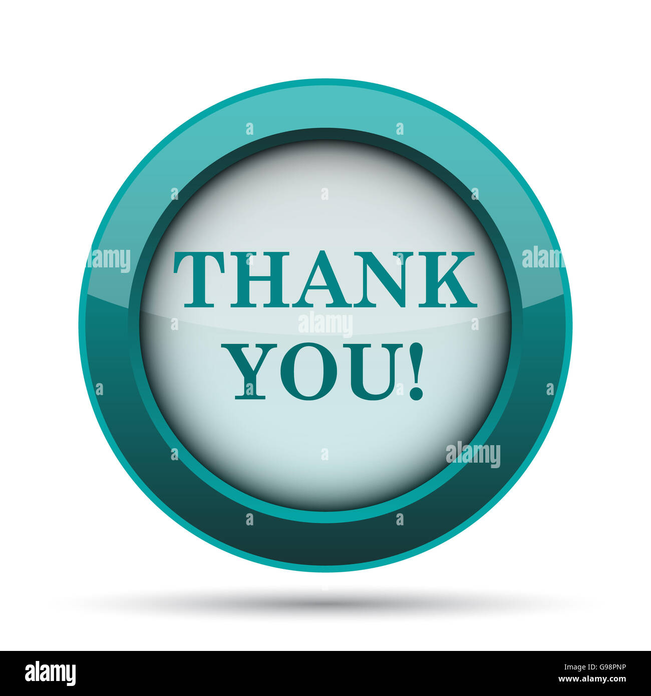 Thank you icon. Internet button on white background Stock Photo - Alamy