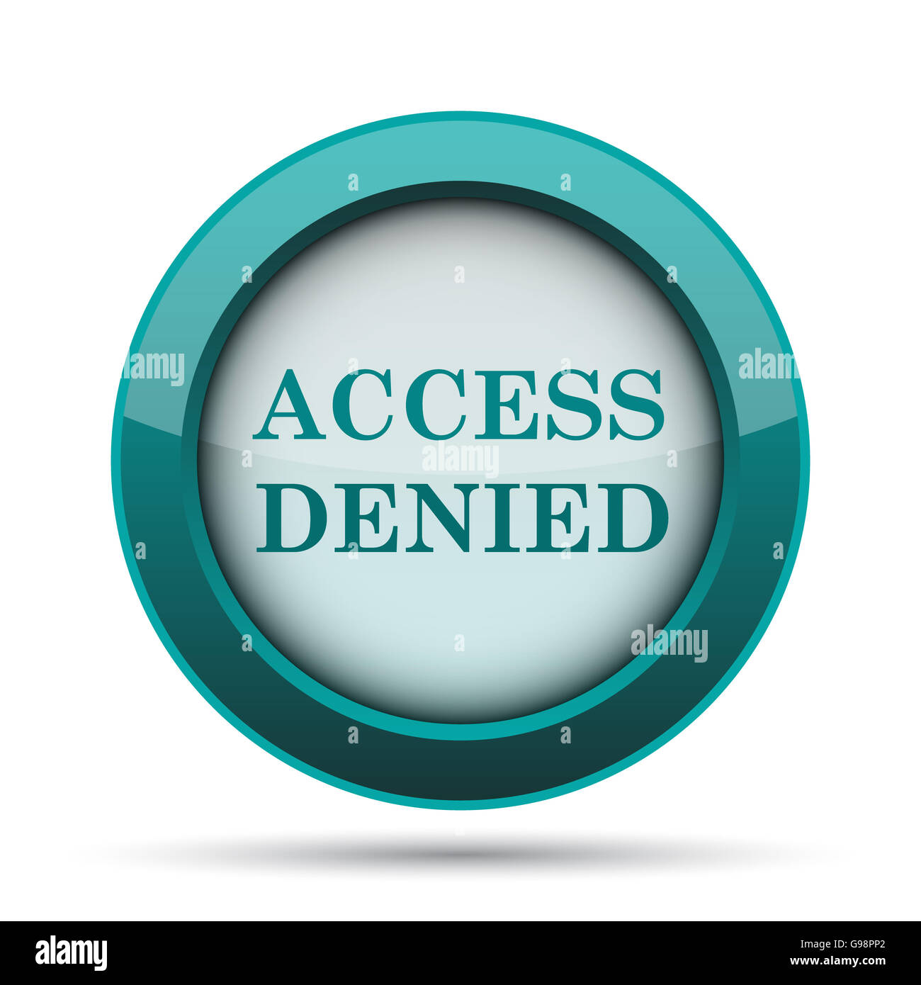 Access denied icon. Internet button on white background Stock Photo - Alamy