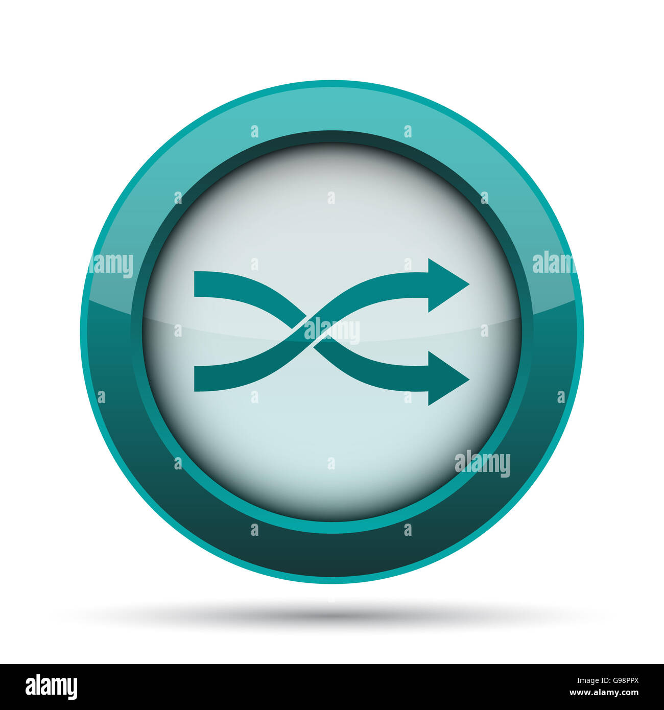 Shuffle icon. Internet button on white background Stock Photo - Alamy