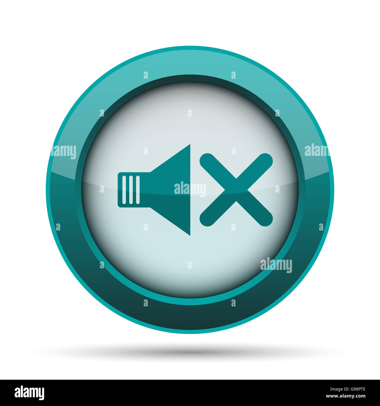 No sound icon. Internet button on white background Stock Photo - Alamy