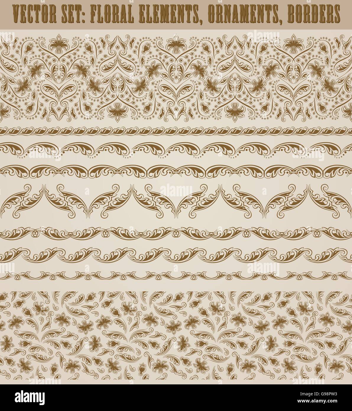 Horizontal elements decoration vector Stock Vector Image & Art - Alamy