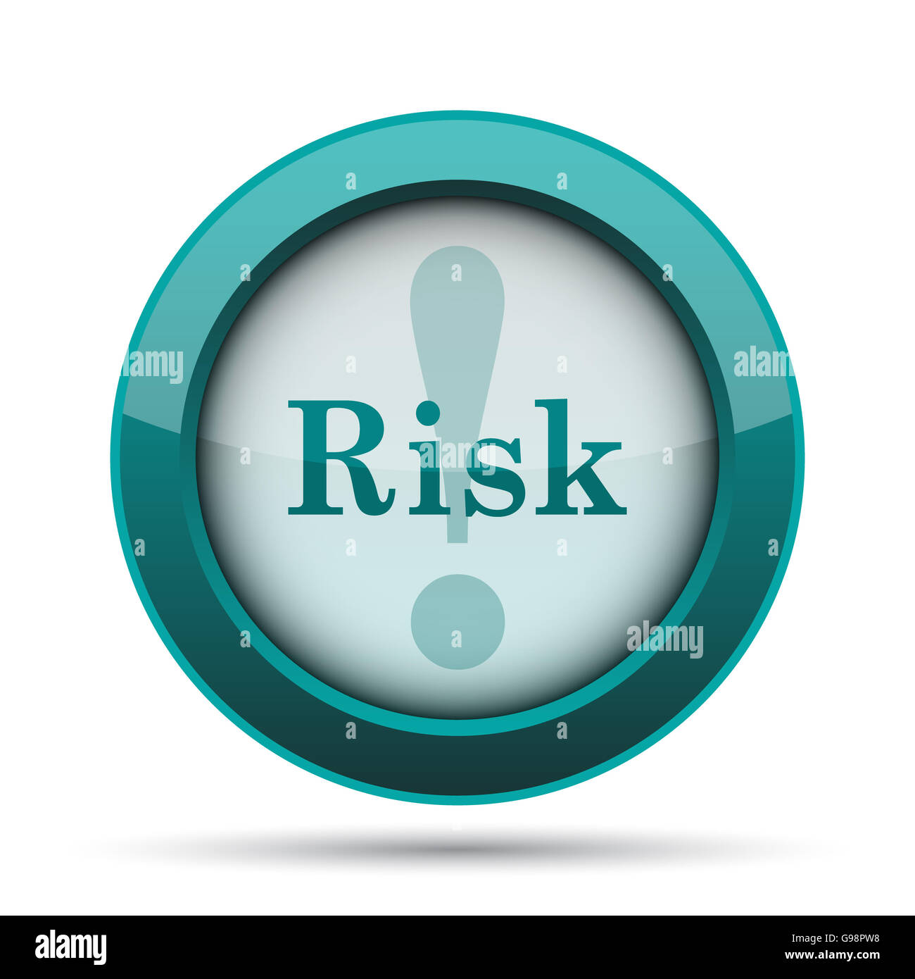 Risk icon. Internet button on white background Stock Photo - Alamy
