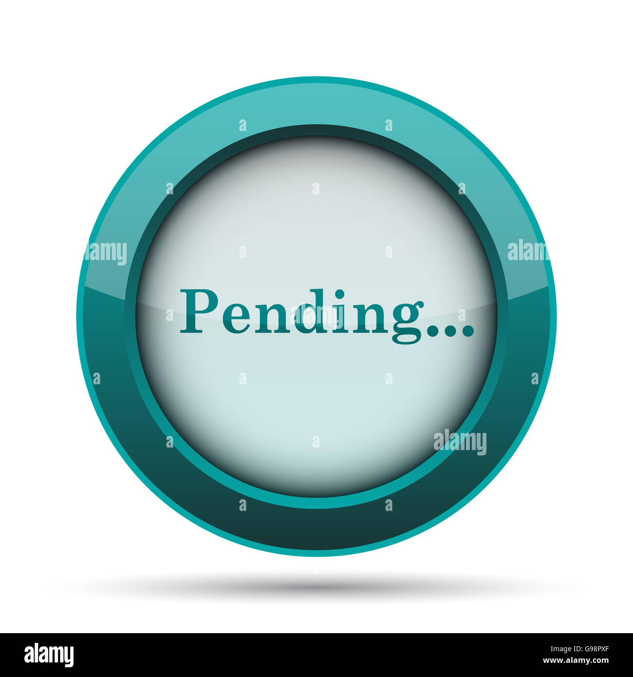Pending icon. Internet button on white background Stock Photo - Alamy