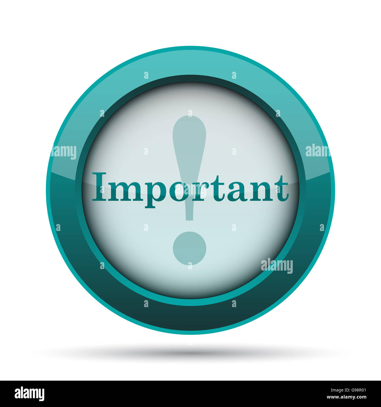Important icon. Internet button on white background Stock Photo - Alamy