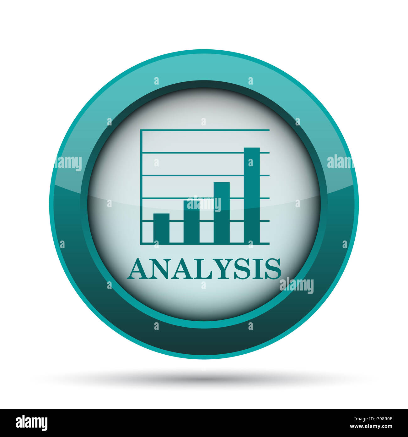 Analysis icon. Internet button on white background Stock Photo - Alamy