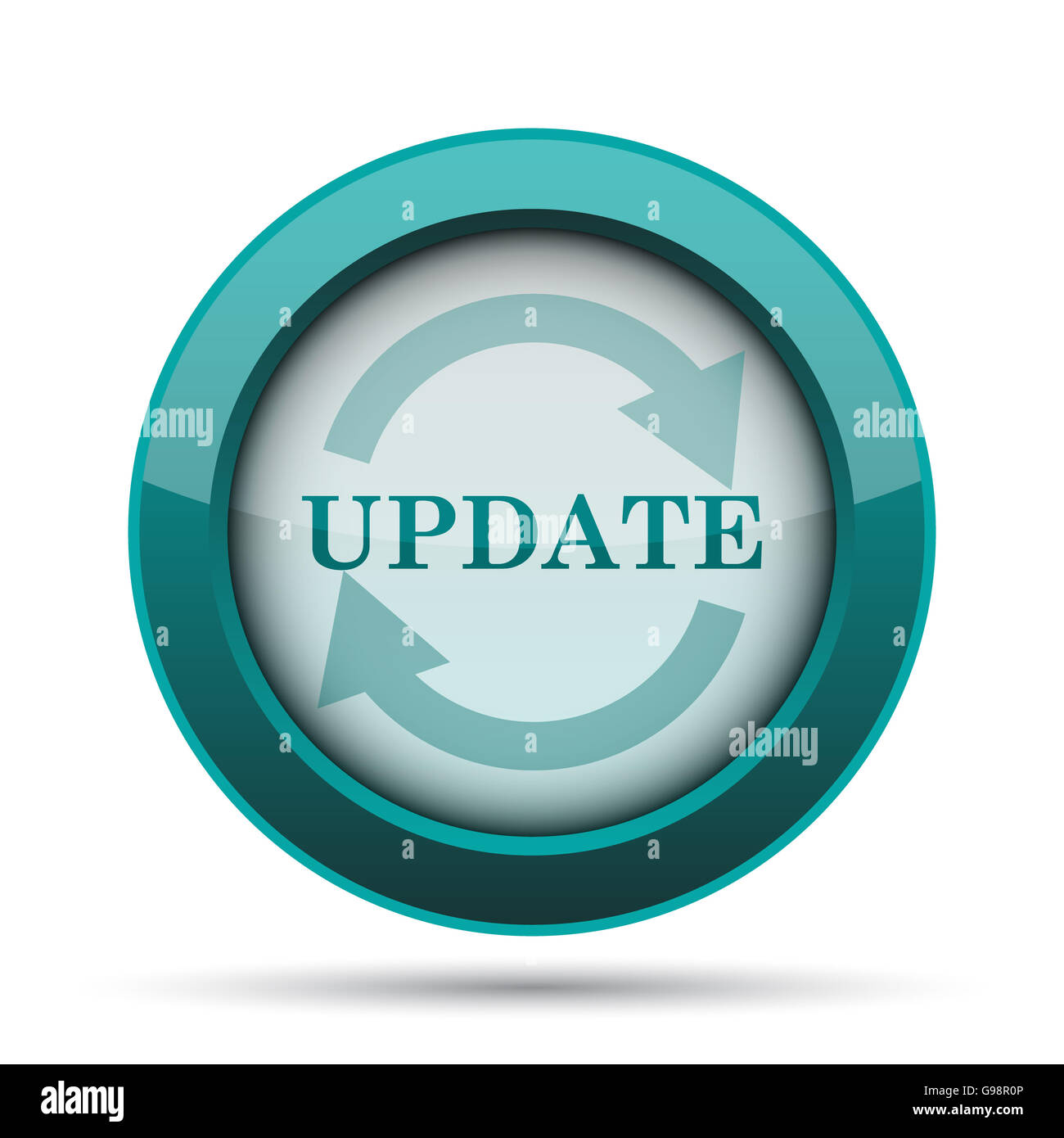 Update icon. Internet button on white background Stock Photo - Alamy