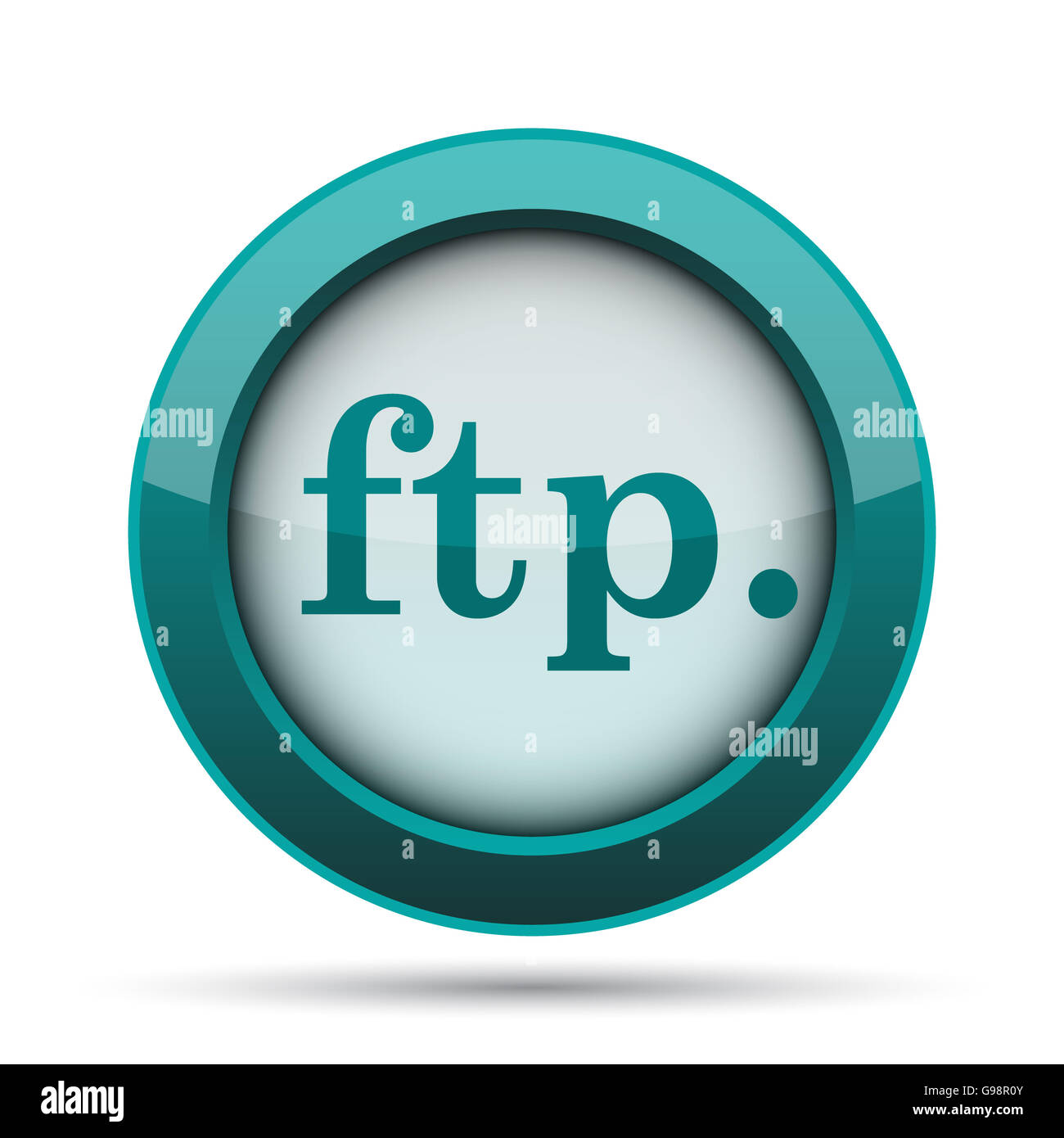 ftp. icon. Internet button on white background Stock Photo - Alamy