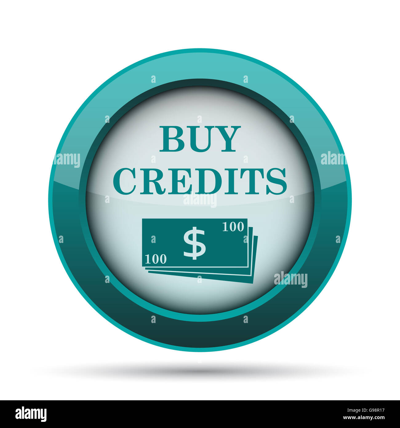 Buy credits icon. Internet button on white background Stock Photo - Alamy