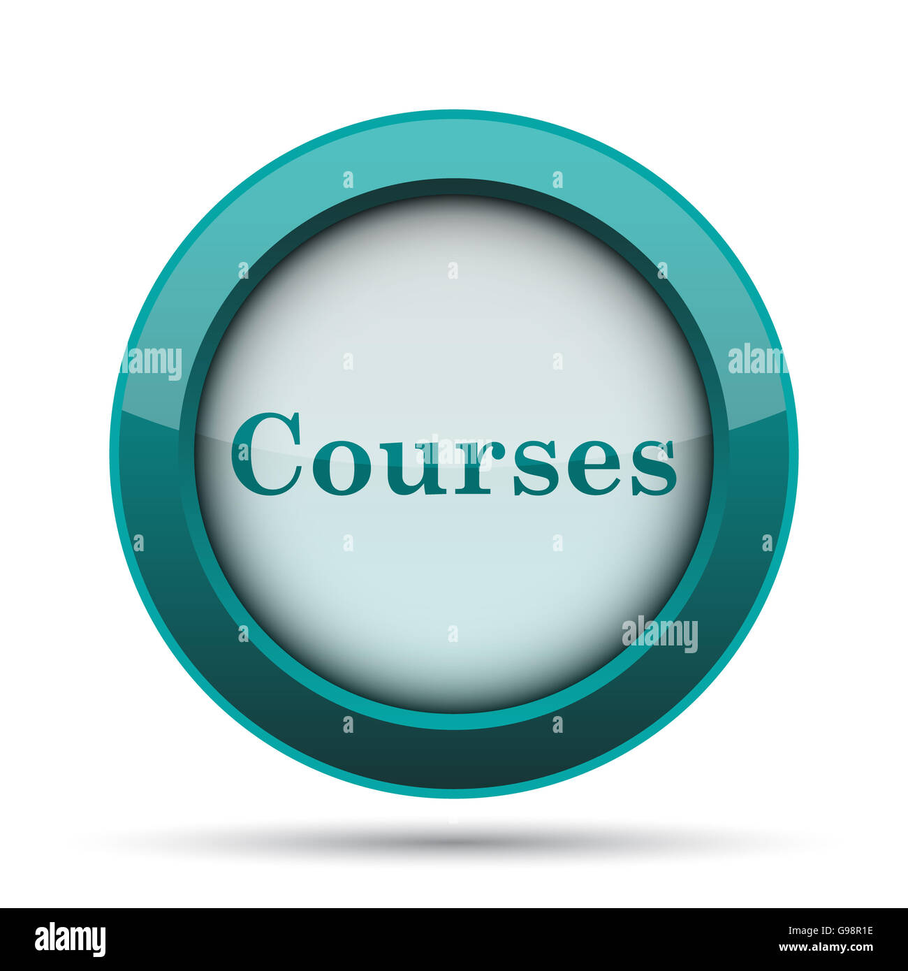 Courses icon. Internet button on white background Stock Photo - Alamy
