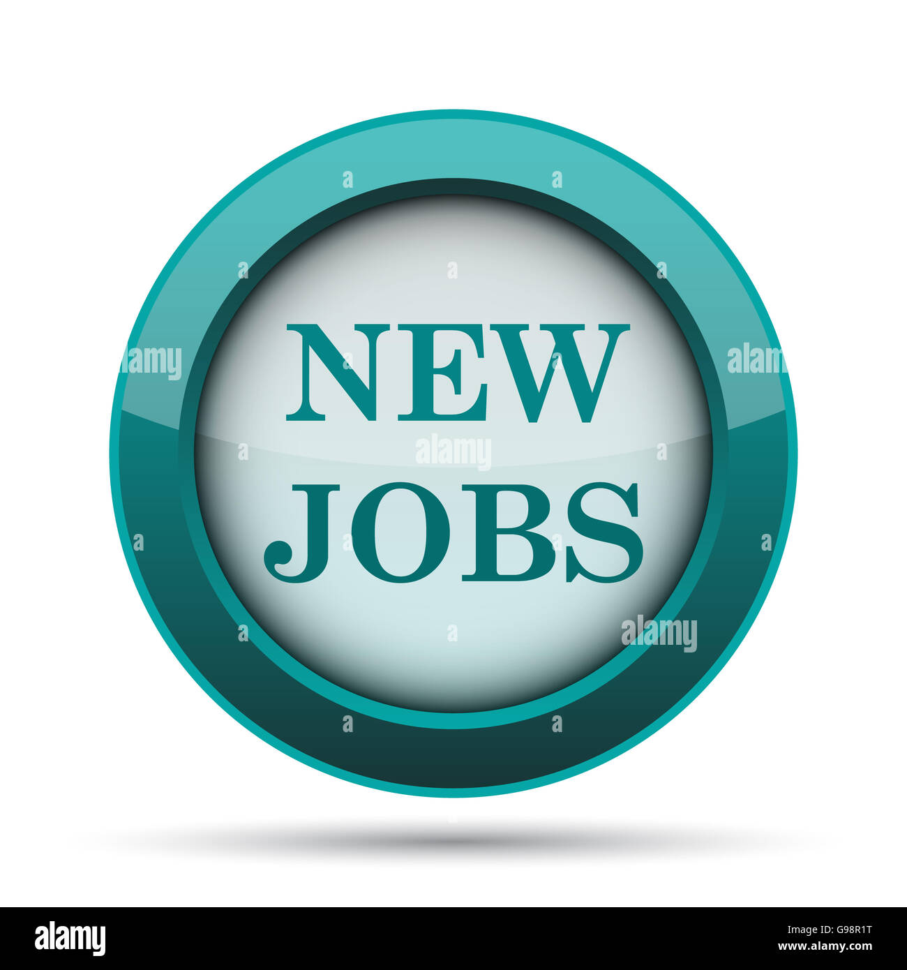 New jobs icon. Internet button on white background Stock Photo - Alamy