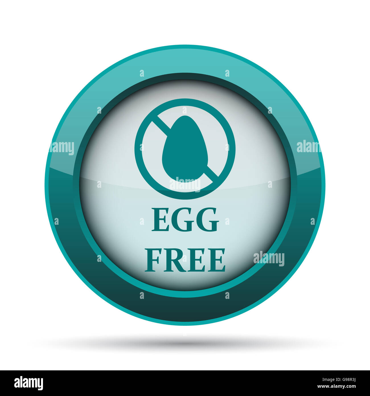 Egg free icon. Internet button on white background Stock Photo - Alamy
