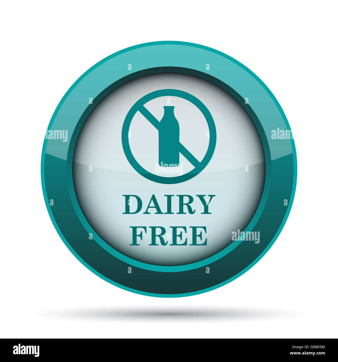 Dairy free icon. Internet button on white background Stock Photo - Alamy