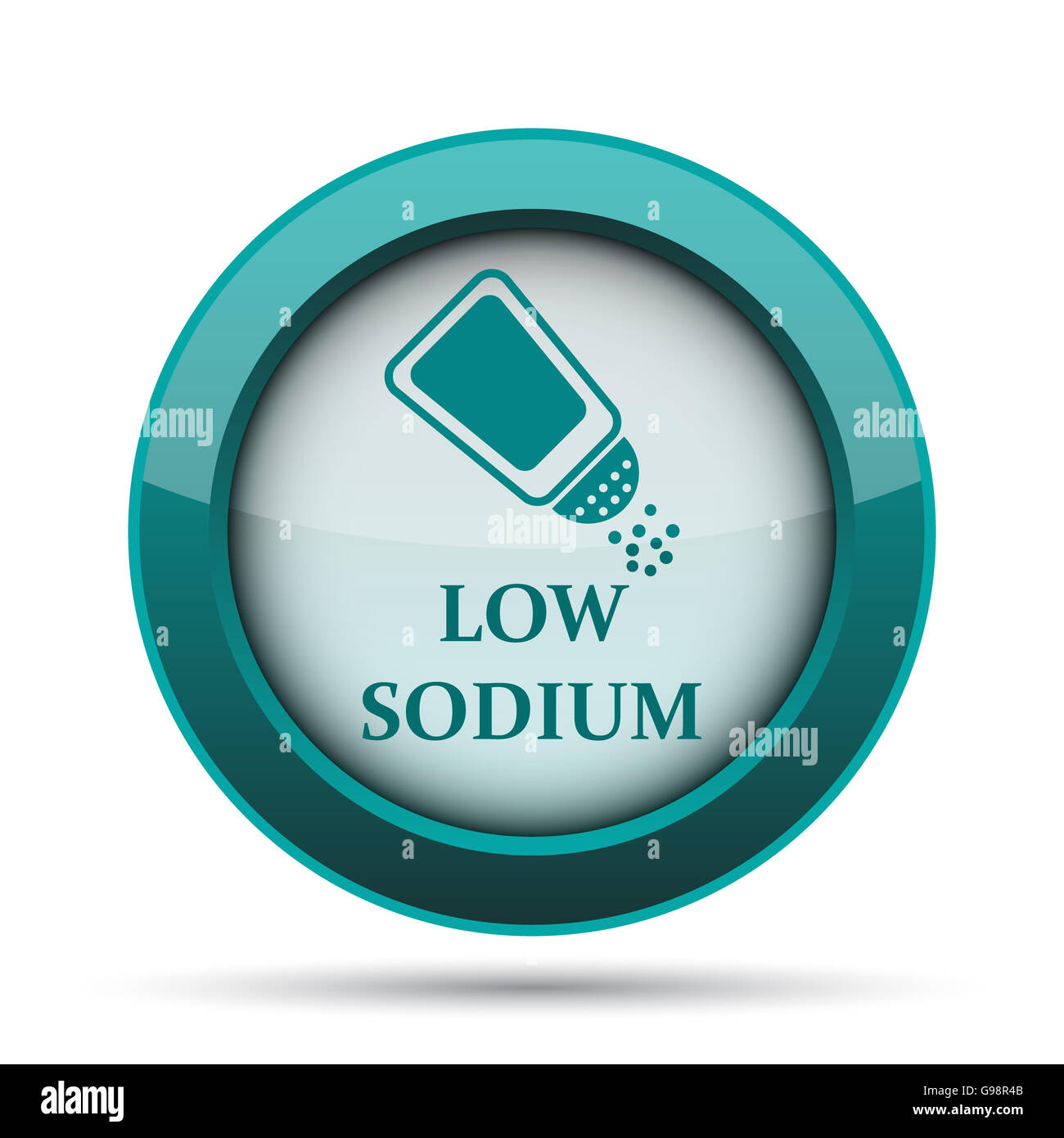 Low sodium icon. Internet button on white background Stock Photo - Alamy