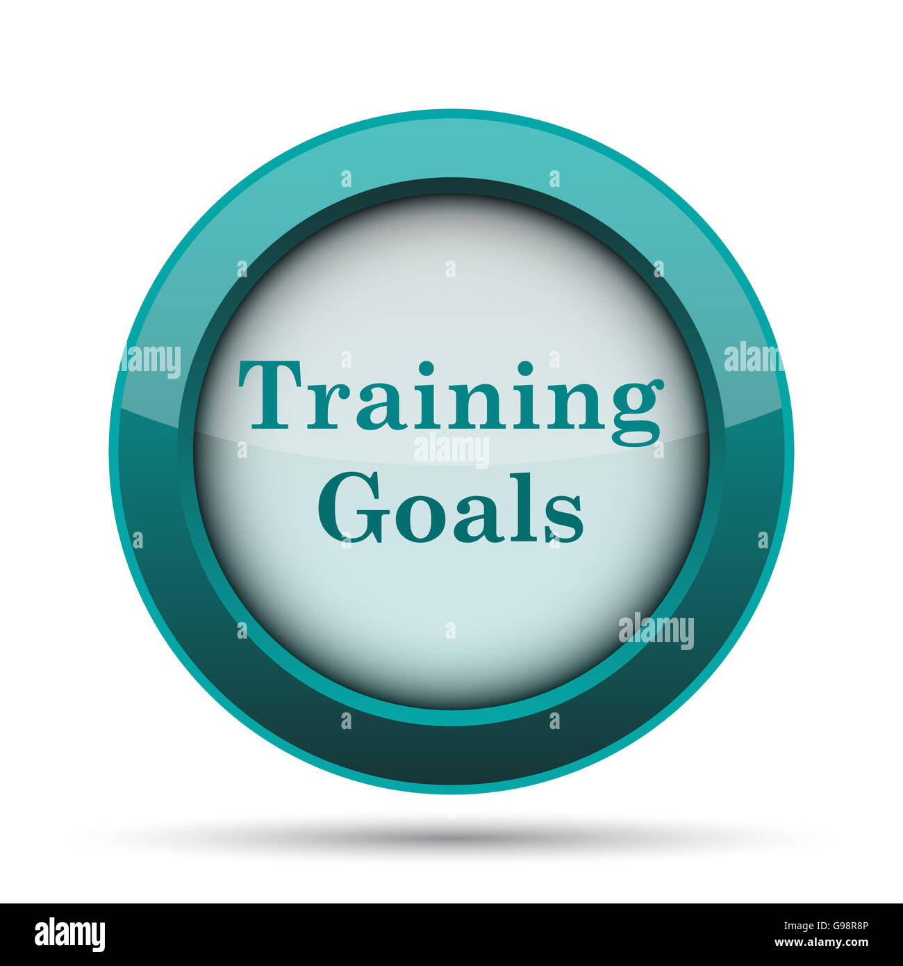 Training goals icon. Internet button on white background Stock Photo ...