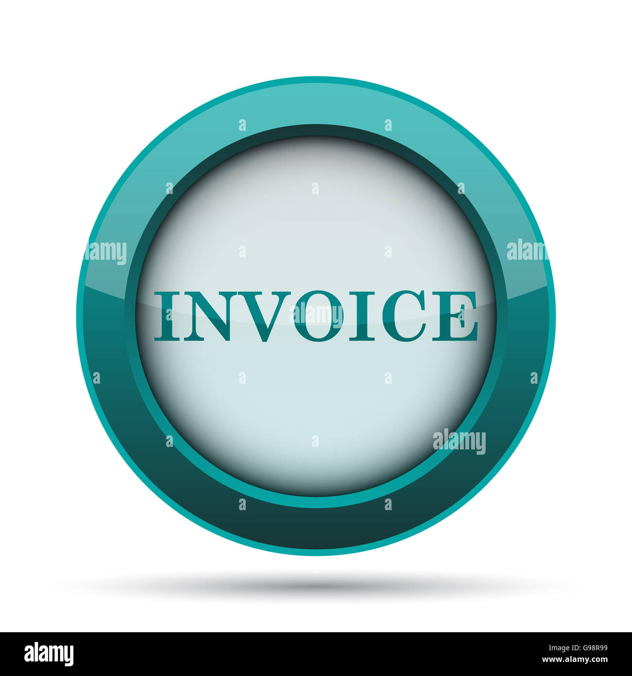 Invoice icon. Internet button on white background Stock Photo - Alamy