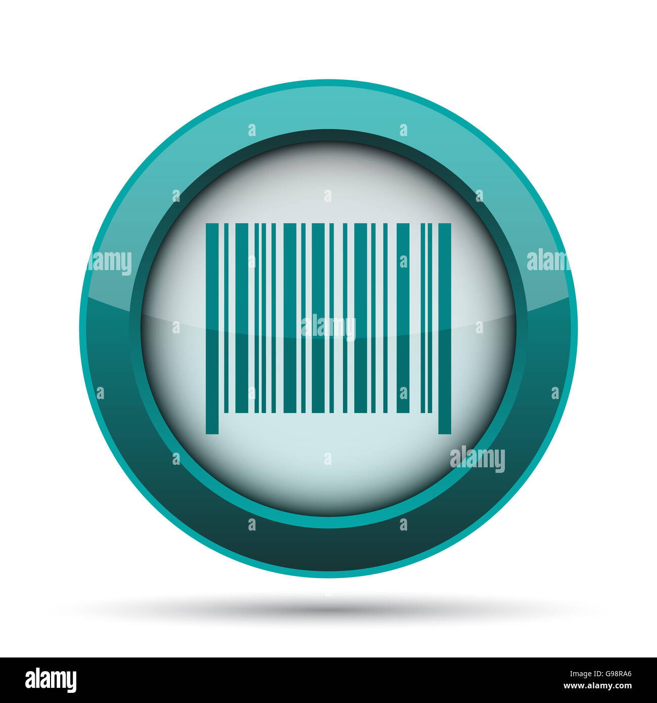 Barcode icon. Internet button on white background Stock Photo - Alamy