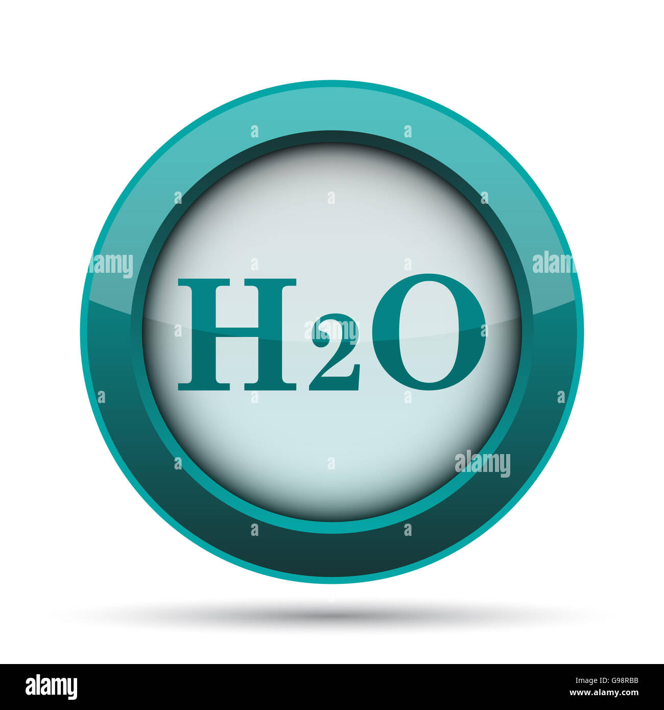 H2O icon. Internet button on white background Stock Photo - Alamy