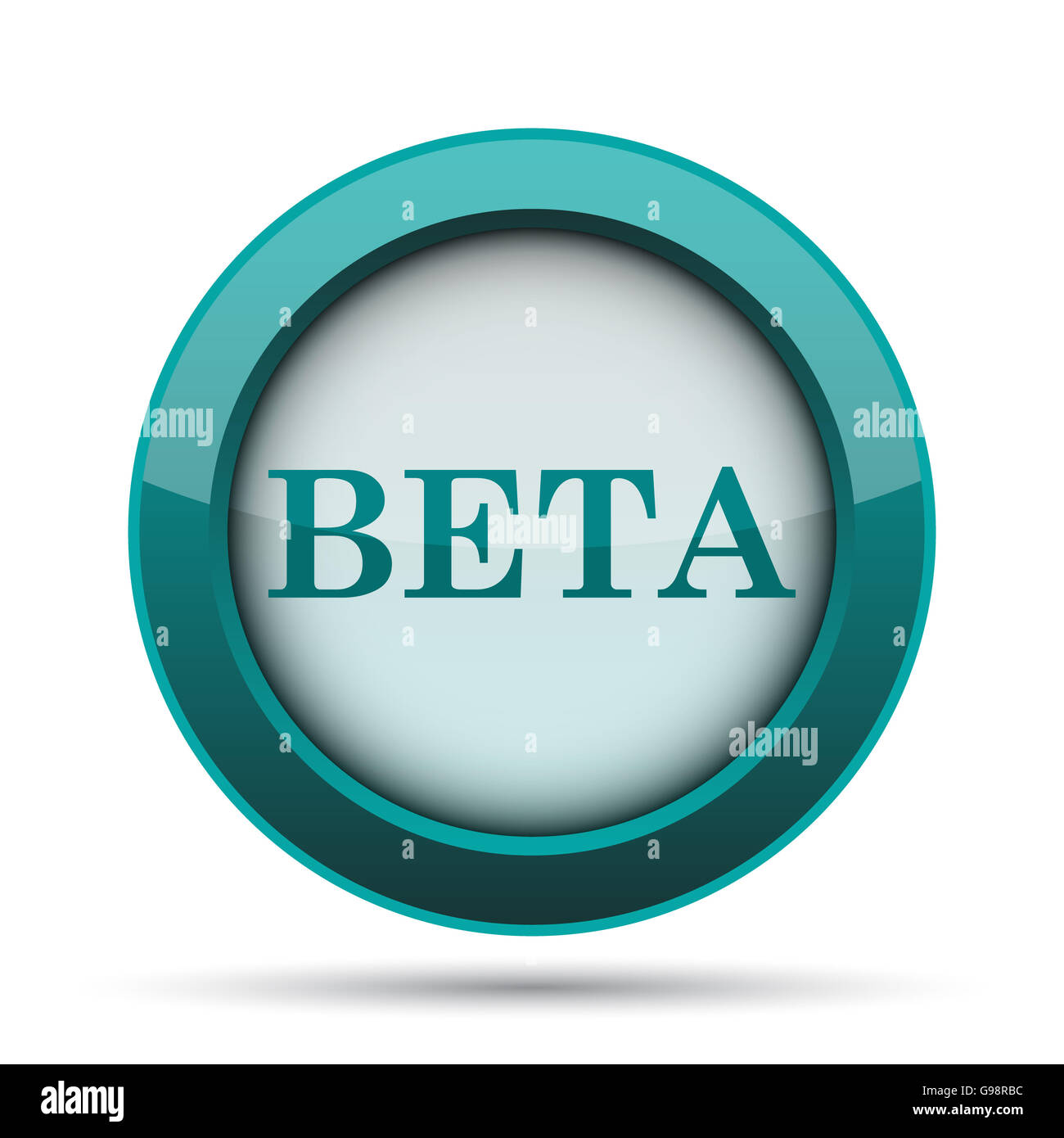 Beta icon. Internet button on white background Stock Photo - Alamy