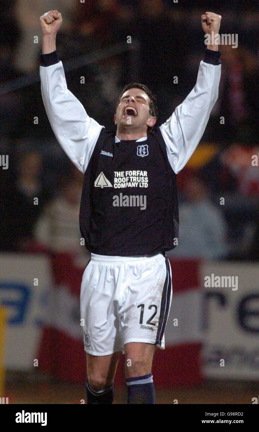 Dundee's Steven Craig celebrates after defeating Hamilton in the ...