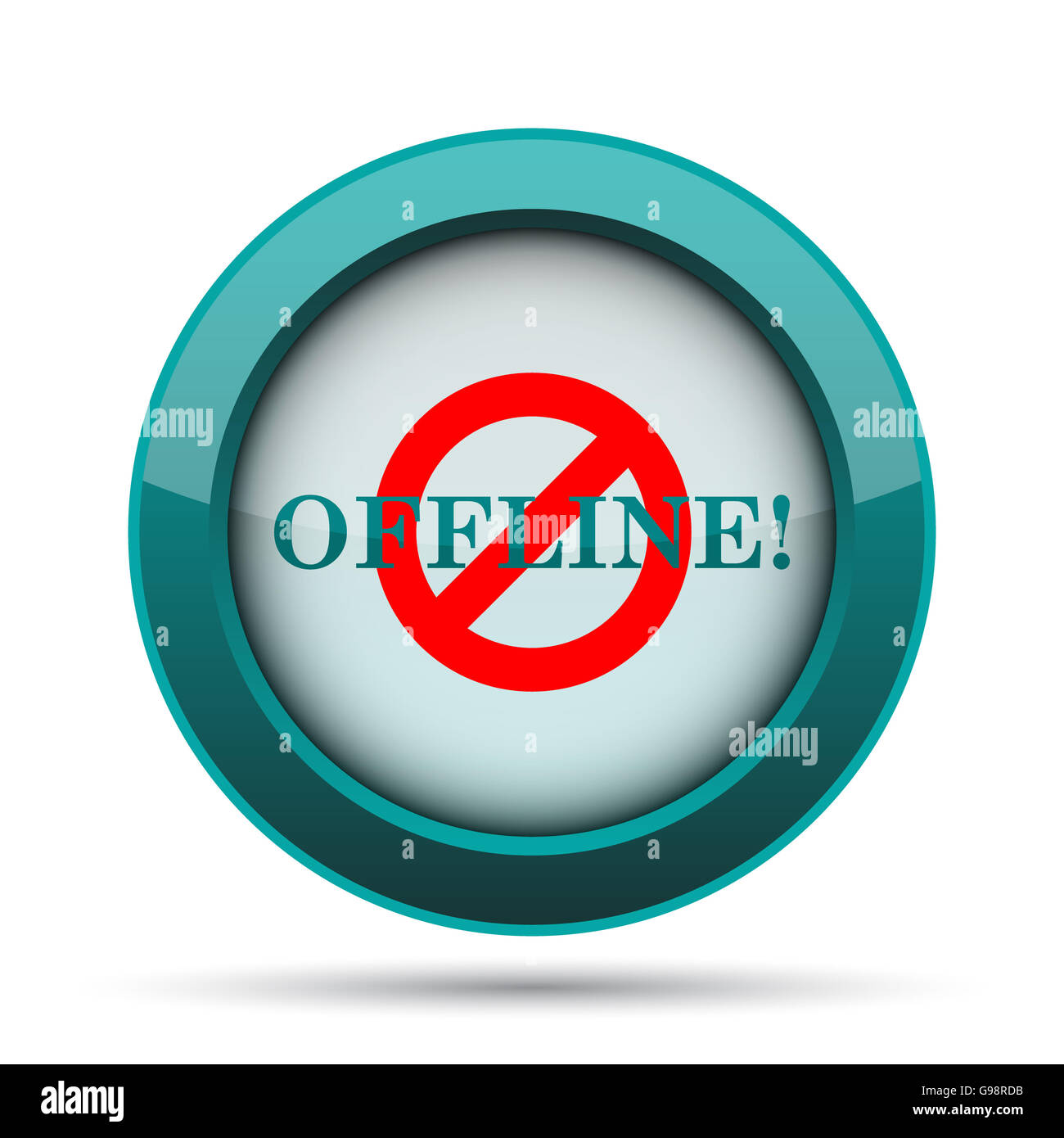 Offline icon. Internet button on white background Stock Photo - Alamy