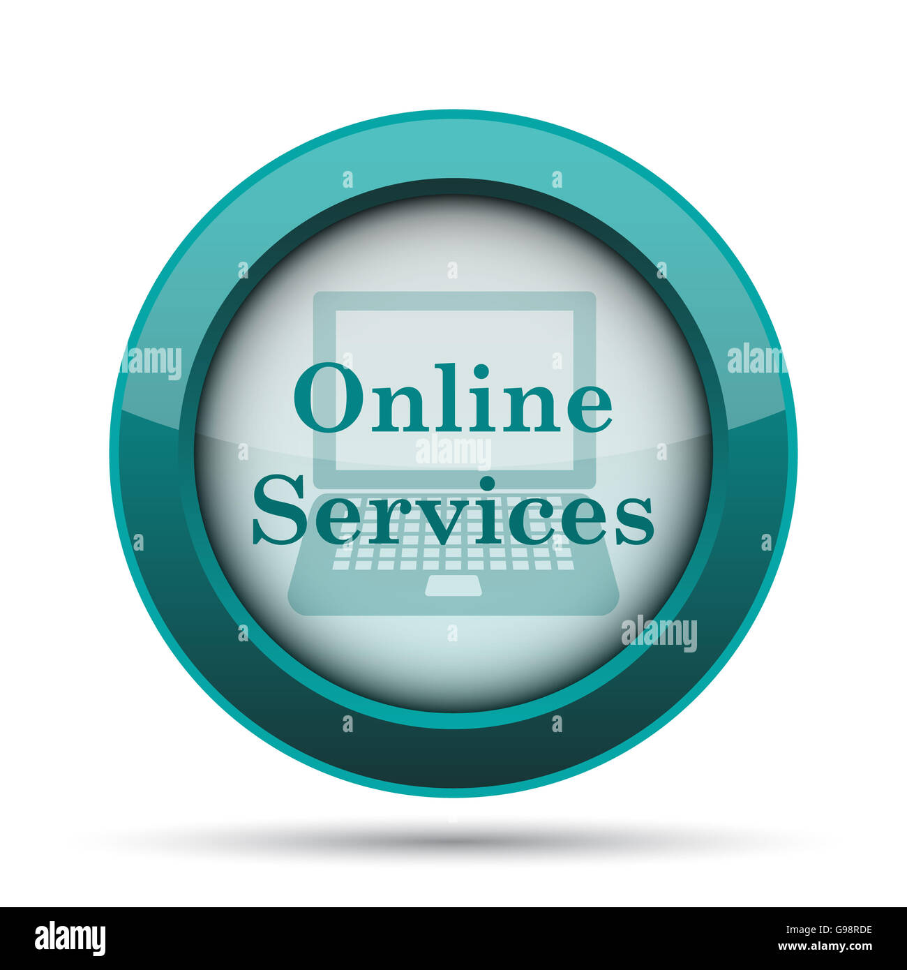 Online services icon. Internet button on white background Stock Photo ...