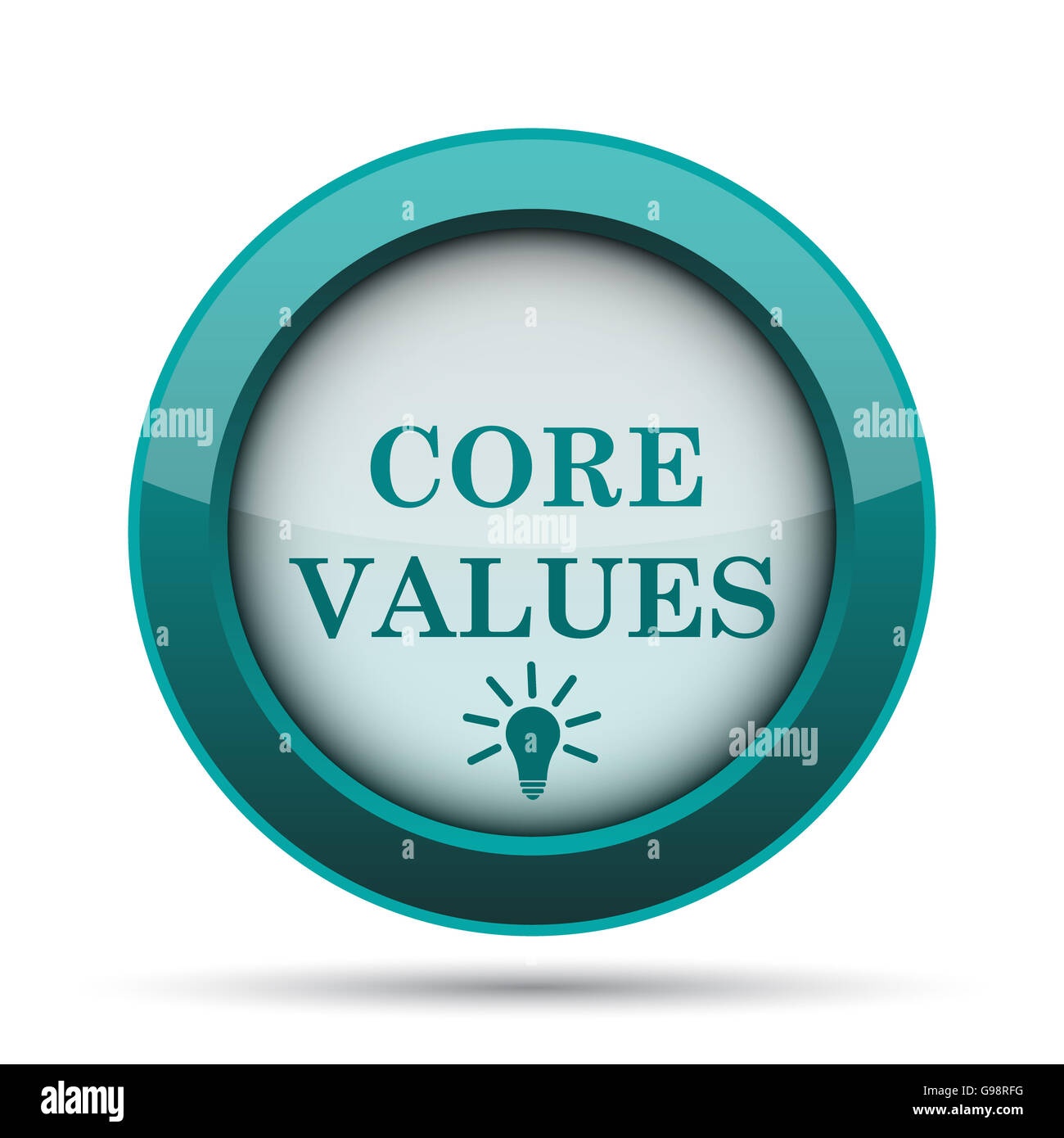 Core values icon. Internet button on white background Stock Photo - Alamy