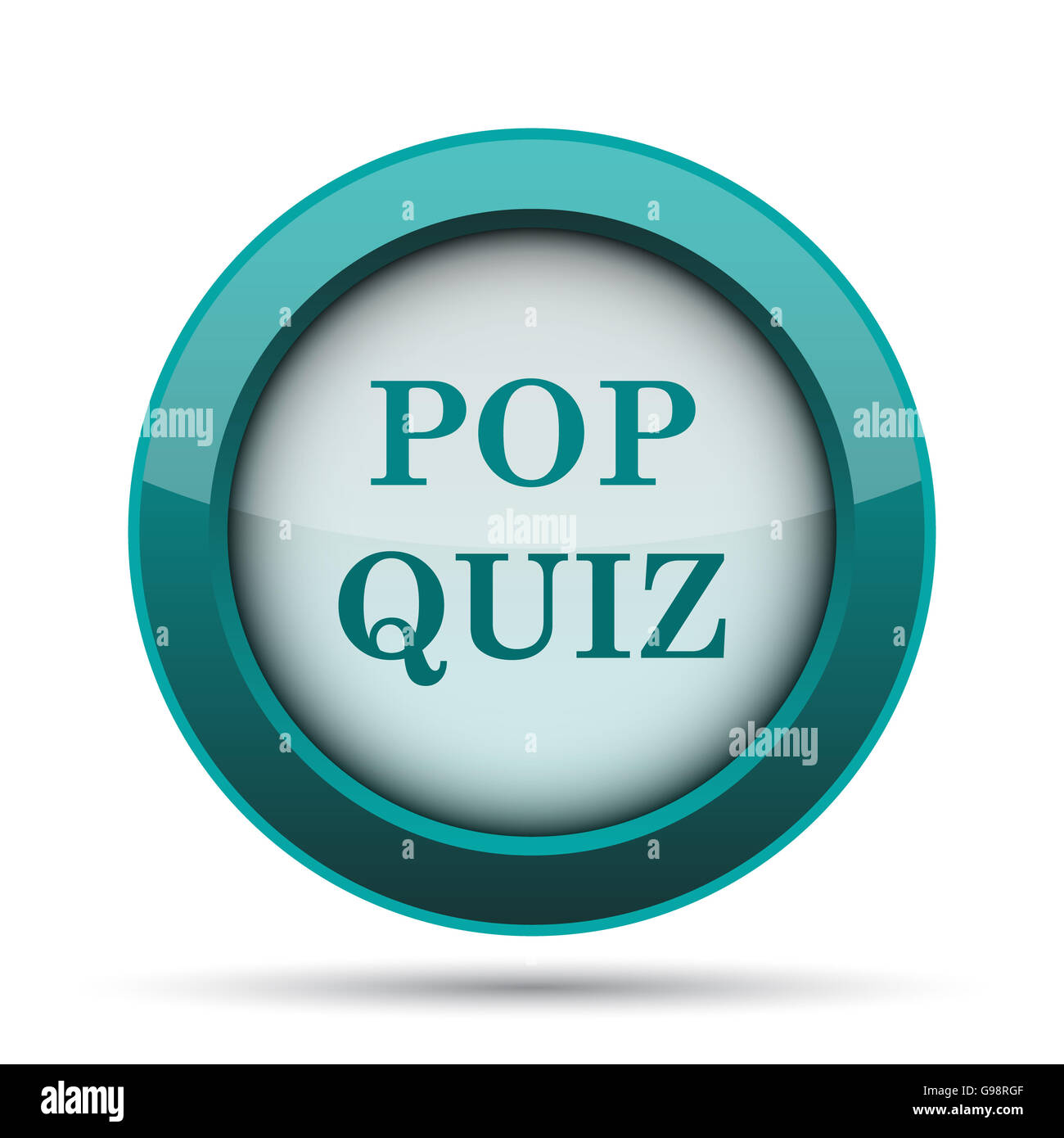 Pop quiz icon. Internet button on white background Stock Photo - Alamy