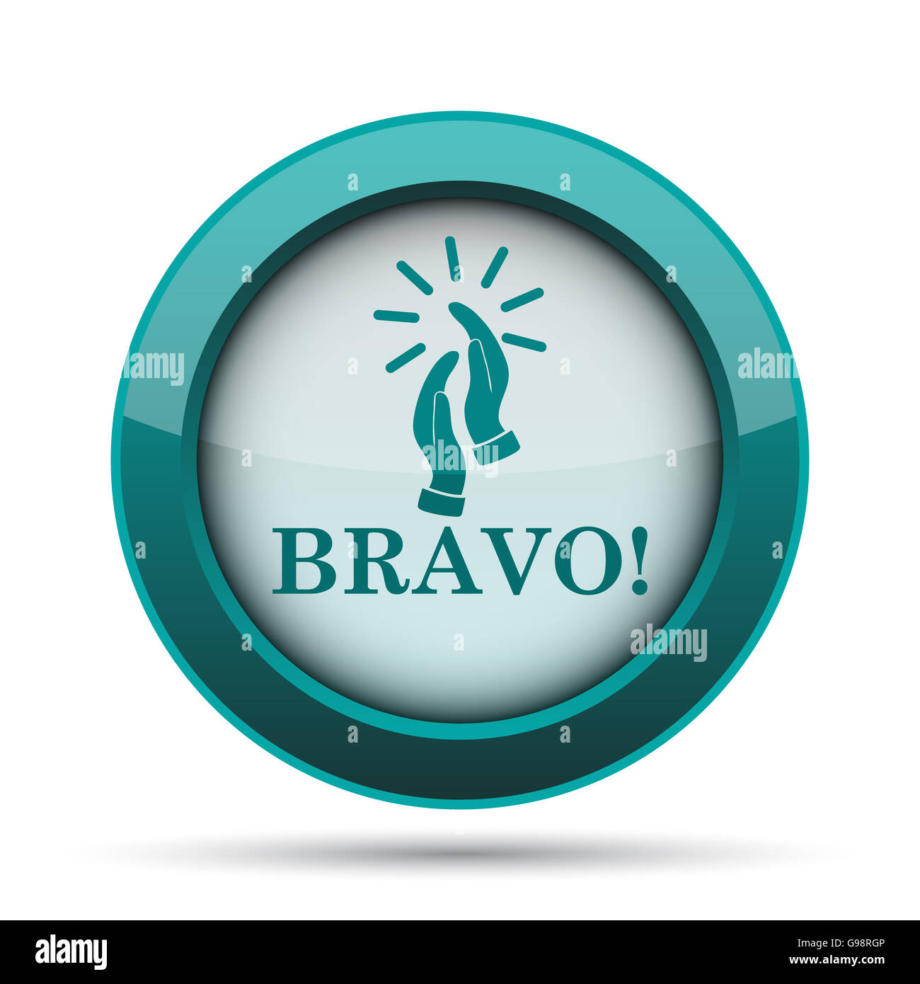 Bravo icon. Internet button on white background Stock Photo - Alamy