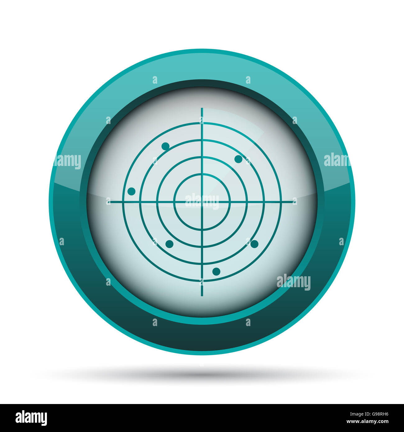 Radar icon. Internet button on white background Stock Photo - Alamy