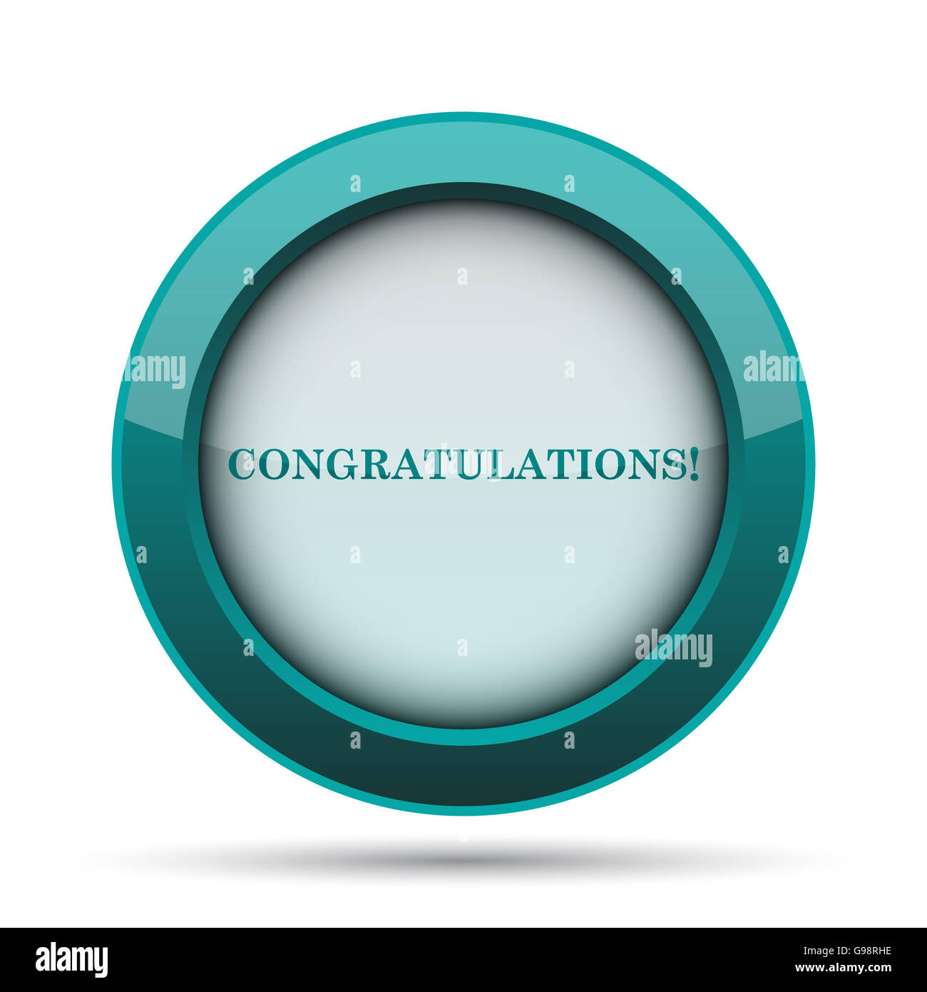Congratulations icon. Internet button on white background Stock Photo ...